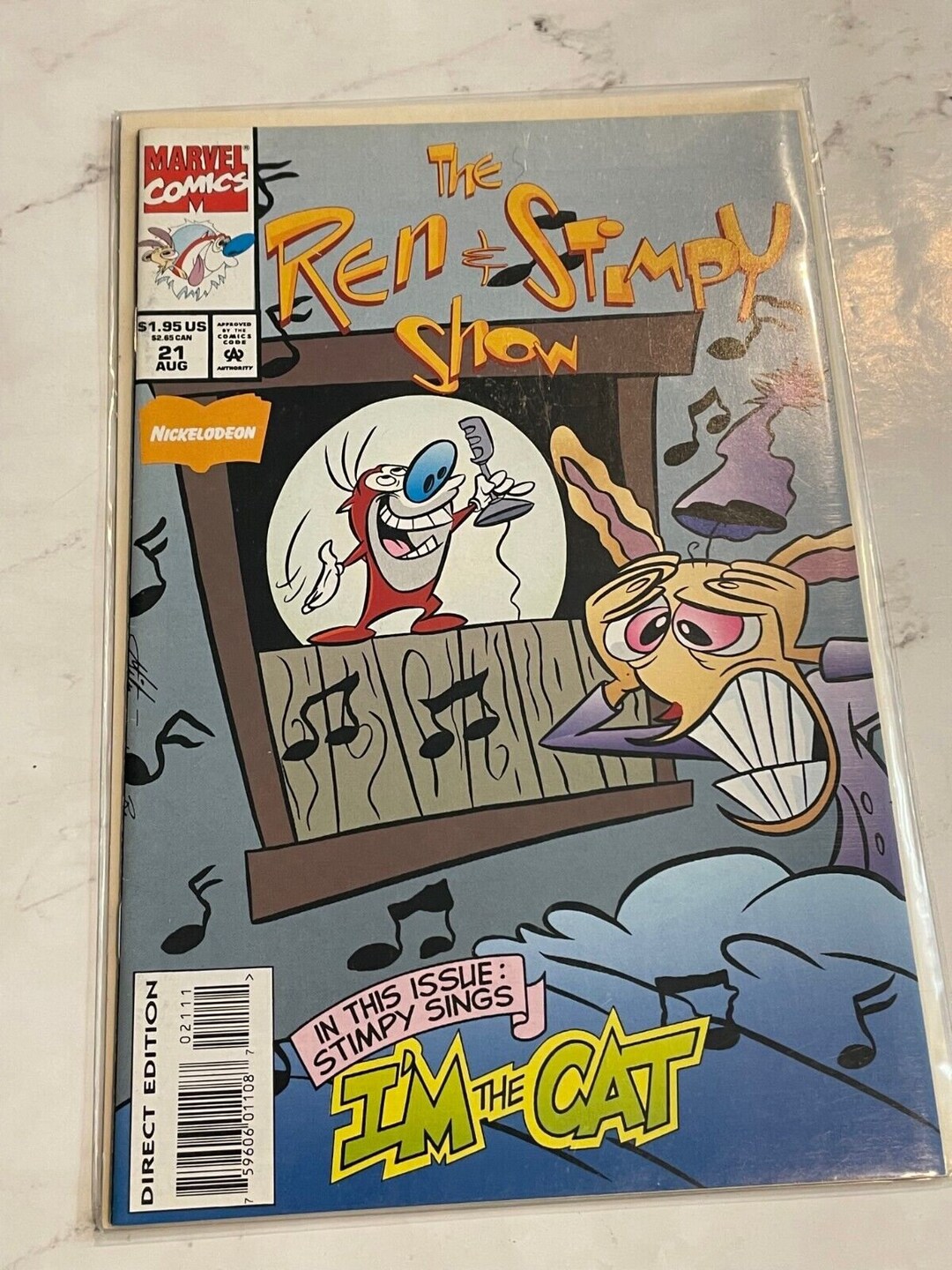 Vintage Ren and Stimpy Show I'm the Cat Marvel Comics Volume 1 No 21 ...