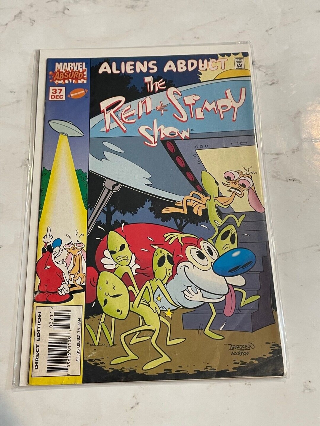 Vintage Ren and Stimpy Show Aliens Abduct Marvel Comics Volume 1 No 37 ...
