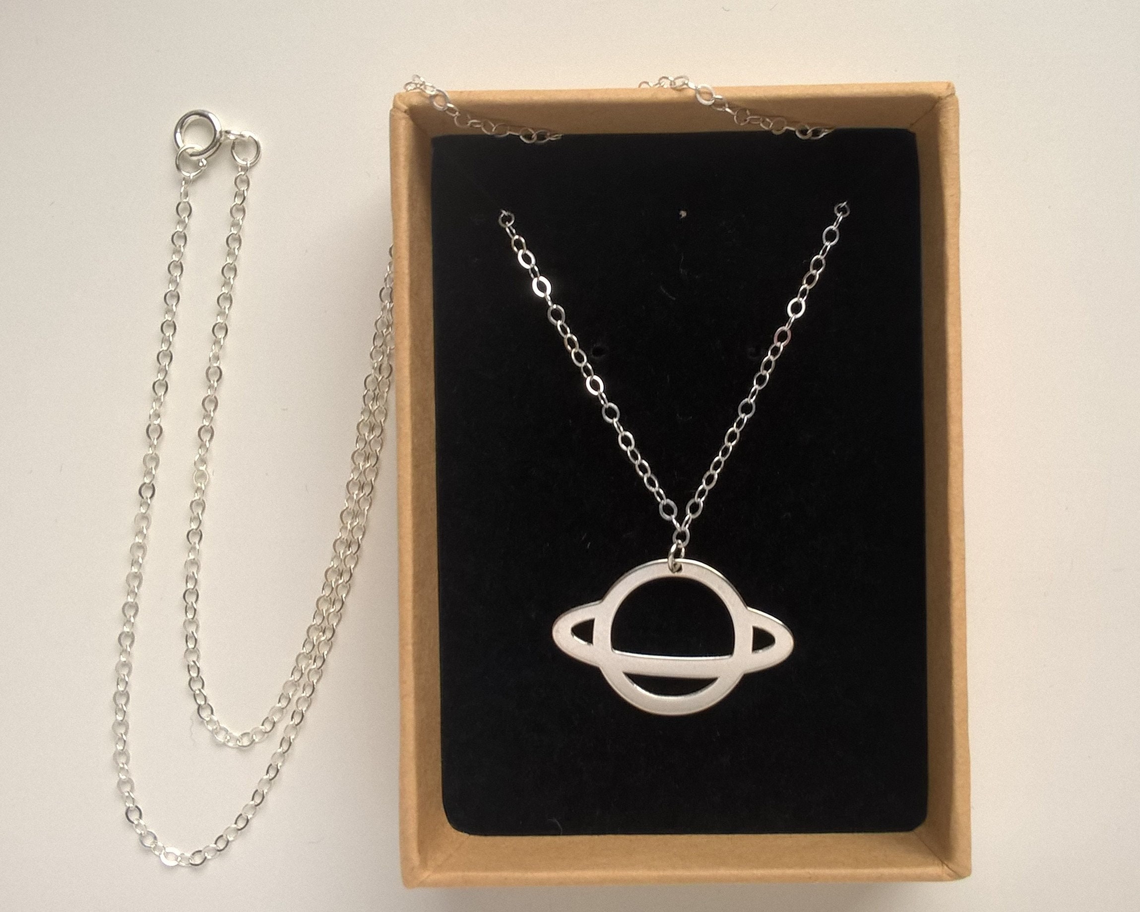 Saturn Necklace Saturn Pendant Planet Necklace Planet - Etsy