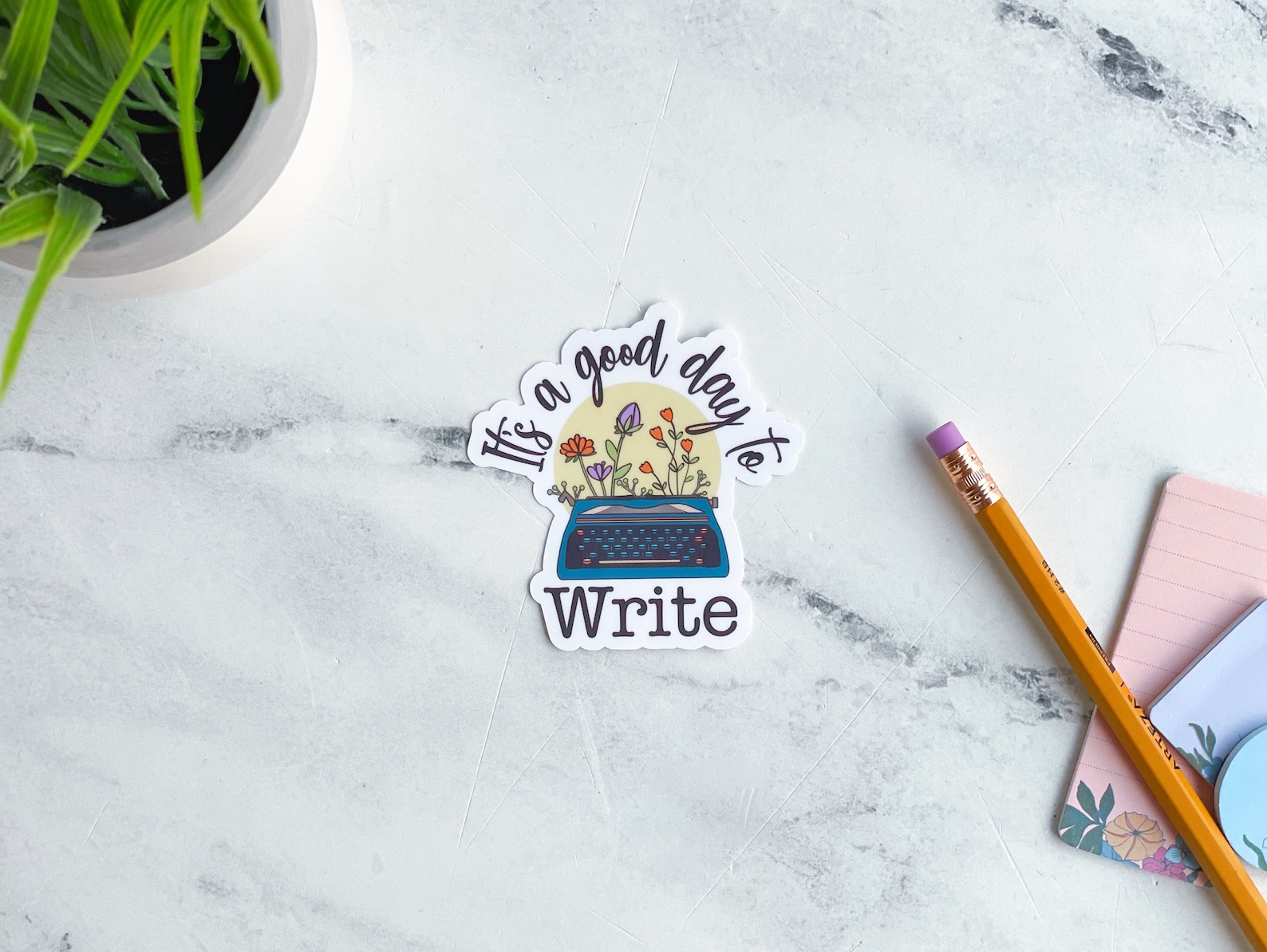 Writer Vinyl Sticker - It's a Good Day to Write, Matte Waterproof ...