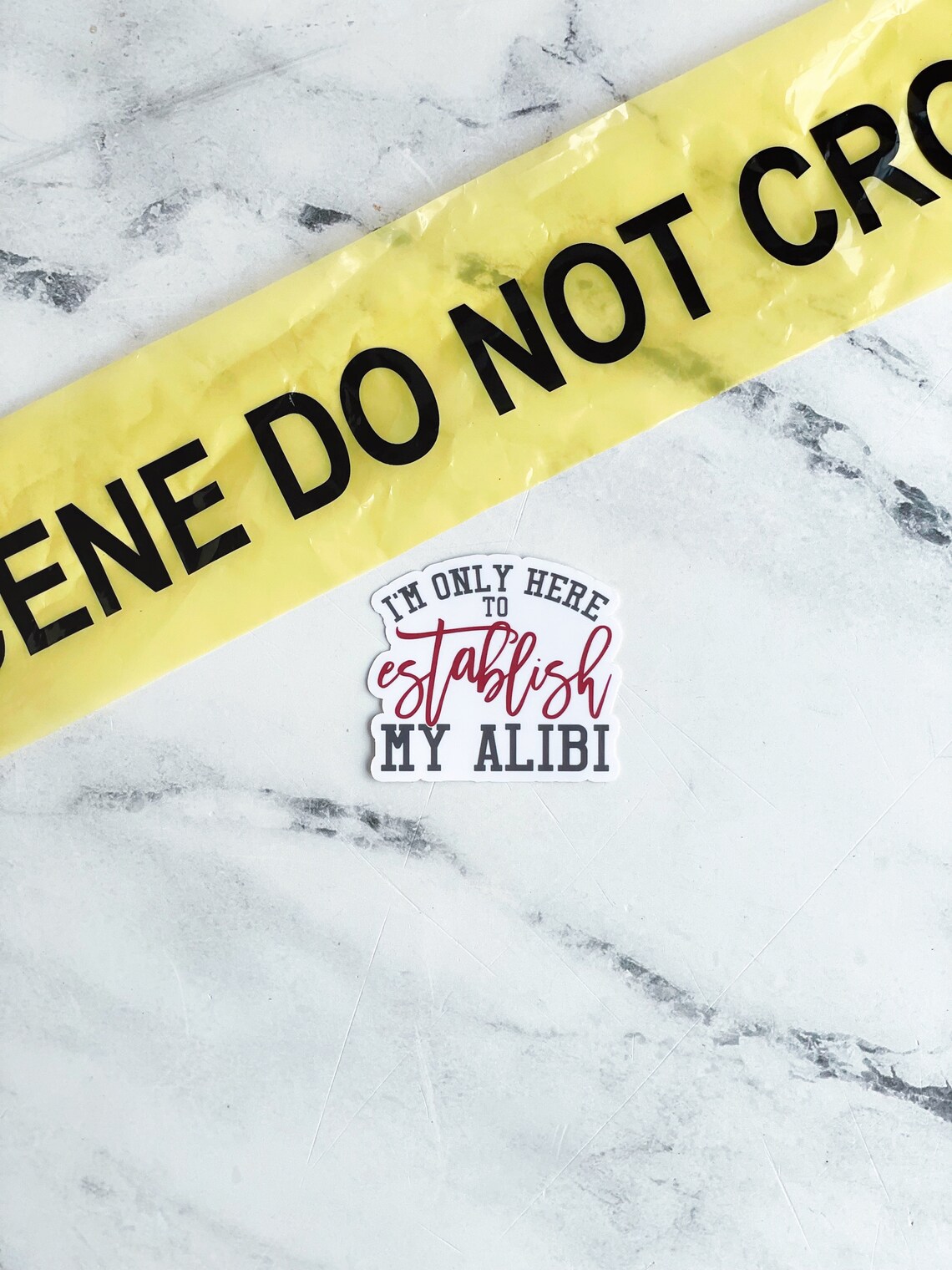 I'm Only Here to Establish My Alibi Sticker Cozy Mystery | Etsy
