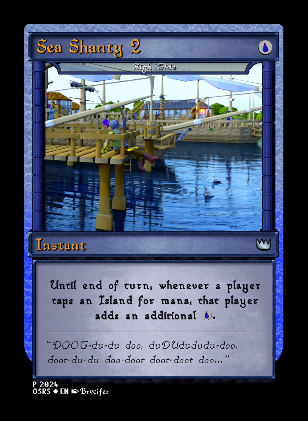 OSRS Sea Shanty 2 (high Tide) - Original Art OSRS Mtg Proxy Card by ...
