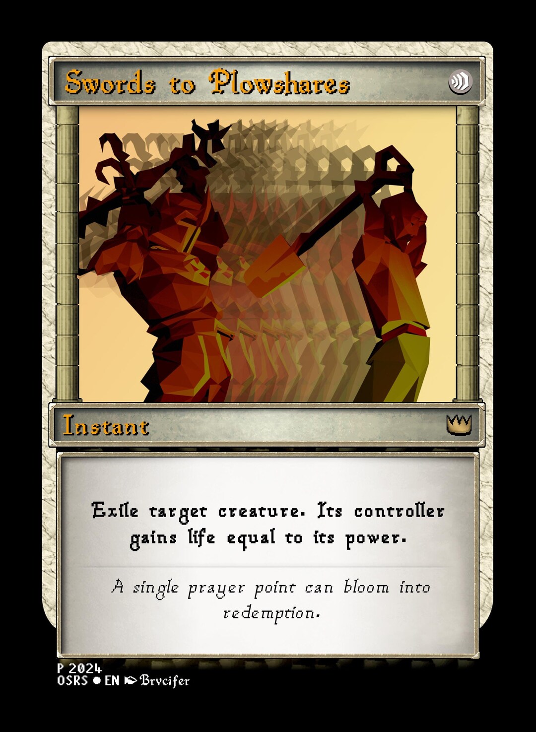 OSRS Swords to Plowshares - Original Art Playtest Card by Brvcifer - Etsy