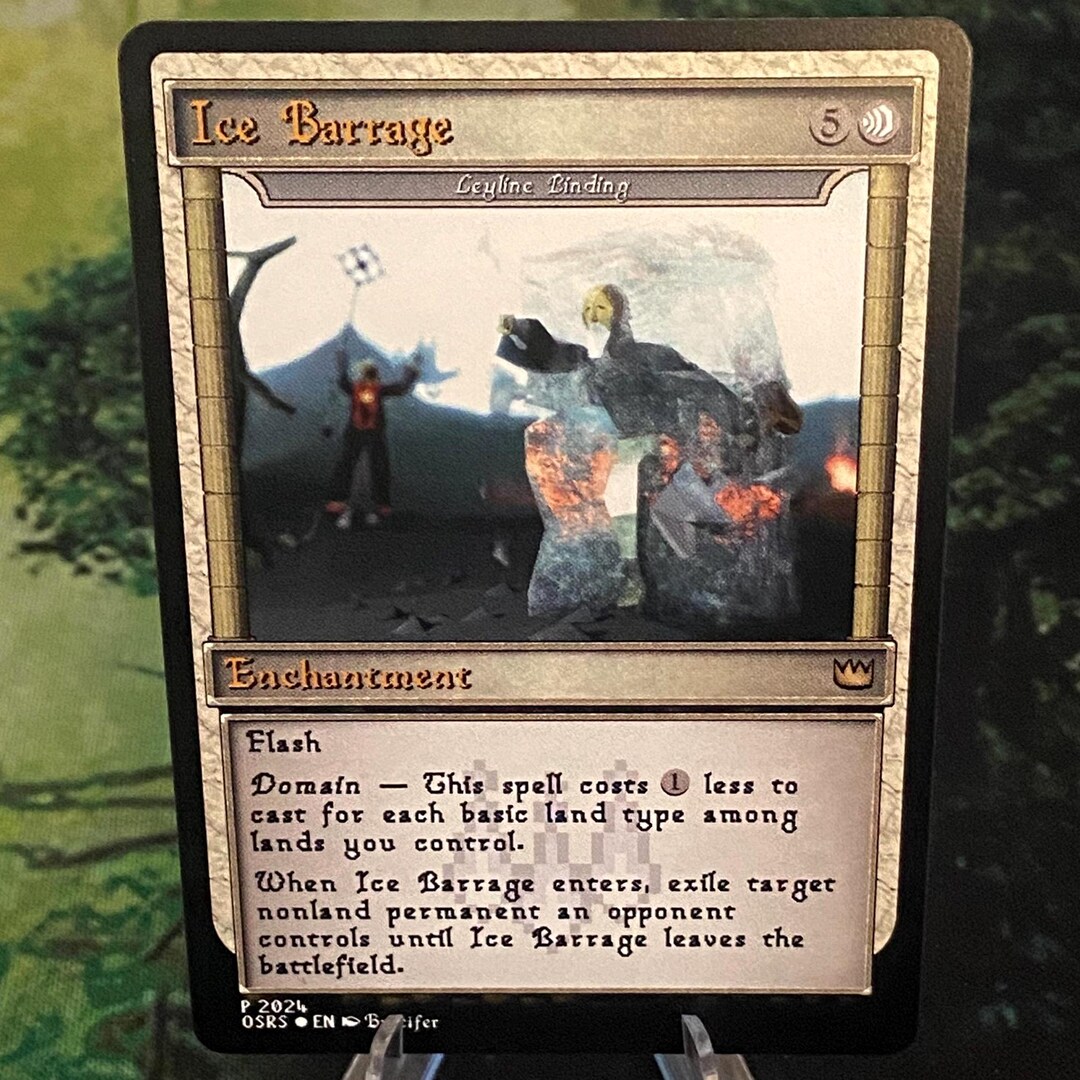 OSRS Ice Barrage (leyline Binding) - Original Art OSRS Mtg Proxy Card ...
