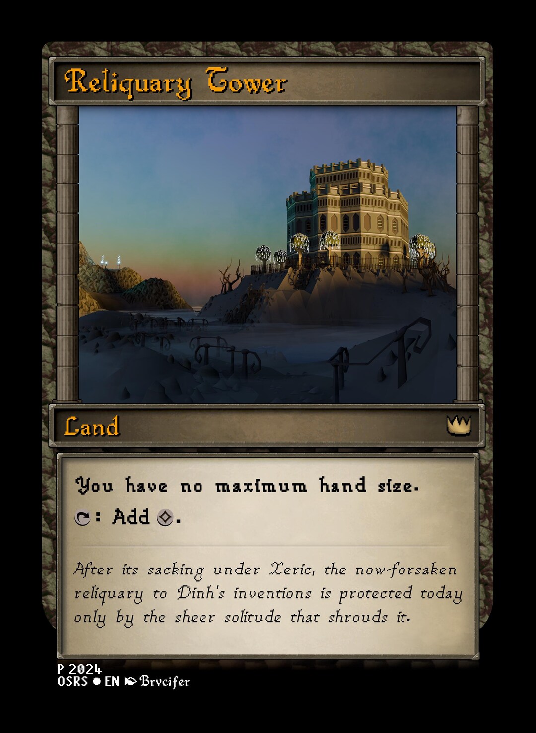 OSRS Reliquary Tower - Original Art Playtest Card by Brvcifer - Etsy