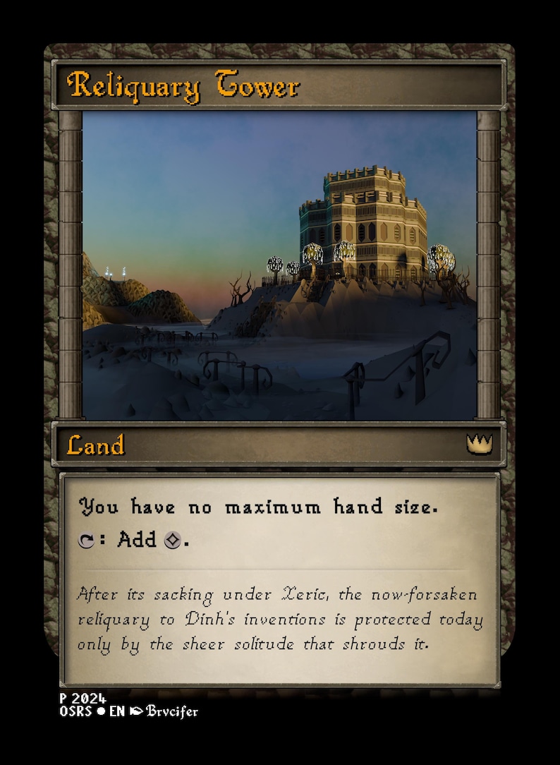 OSRS Reliquary Tower - Original Art OSRS Mtg Proxy Card by Brvcifer - Etsy