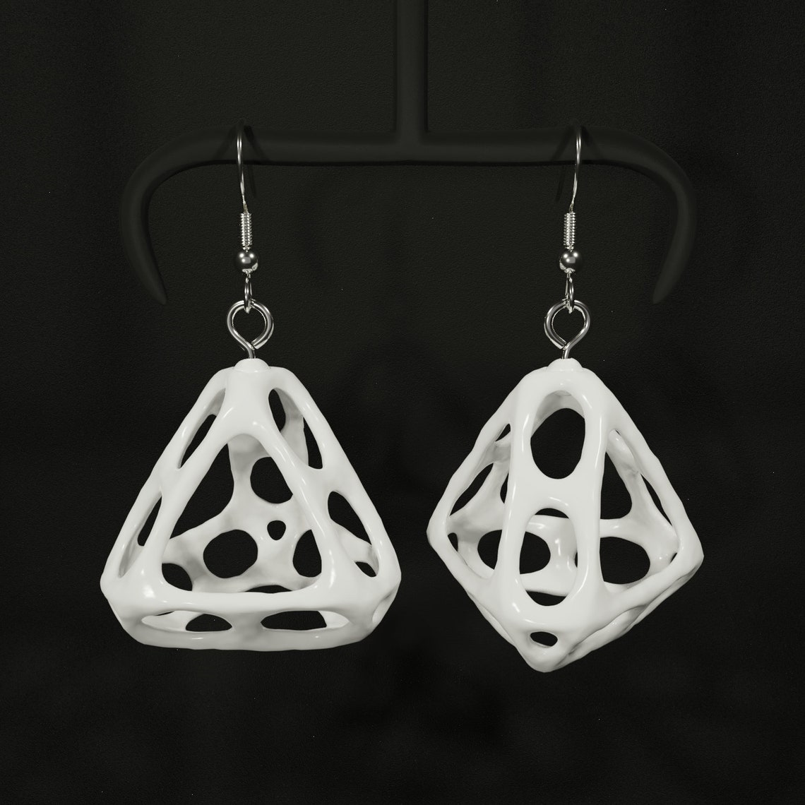 3d Printed Earrings 3d Printed Jewelry 3d Print Earrings Etsy