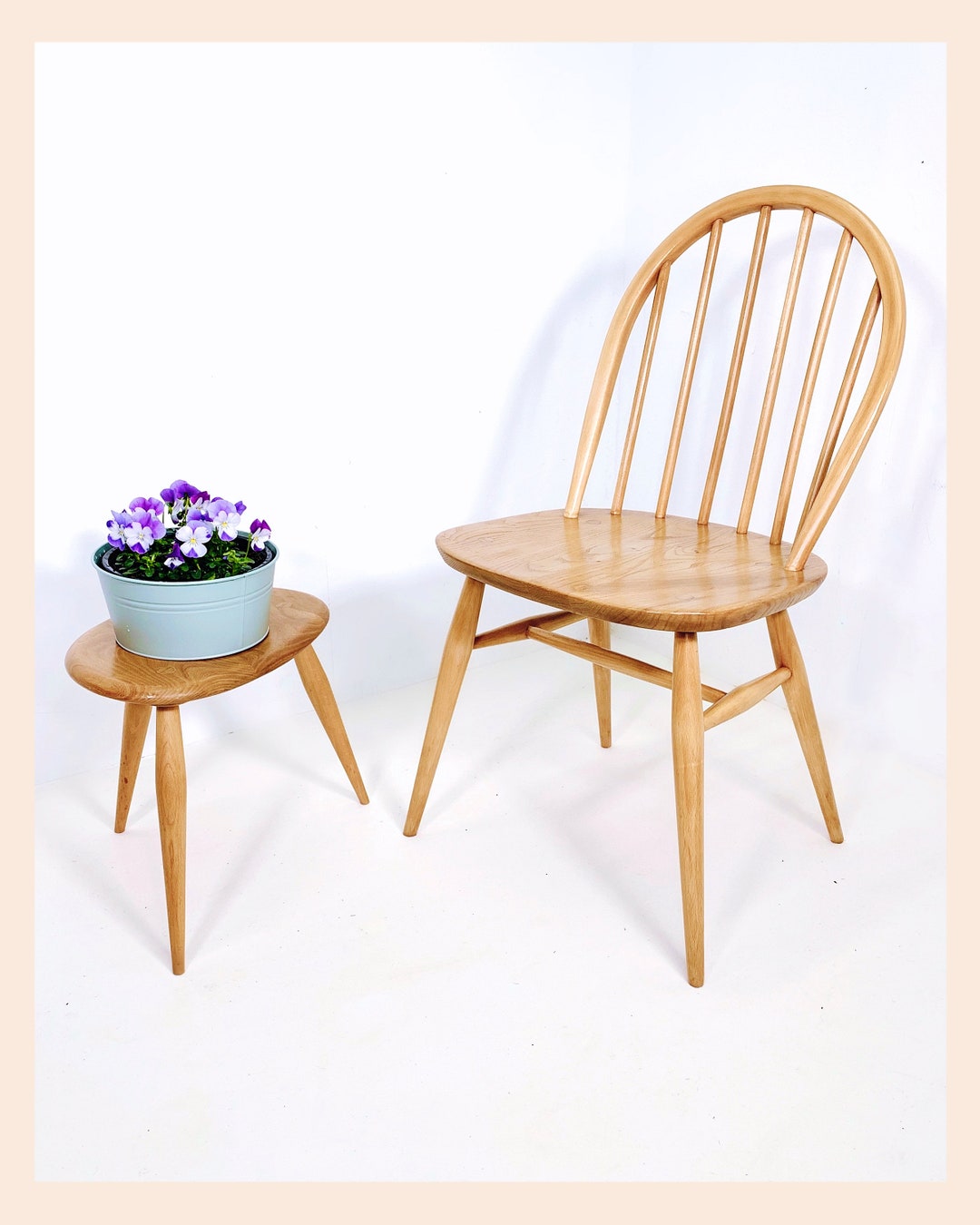 Ercol Low Hoop Back Chair - Fully Restored - 4 Available - Etsy UK
