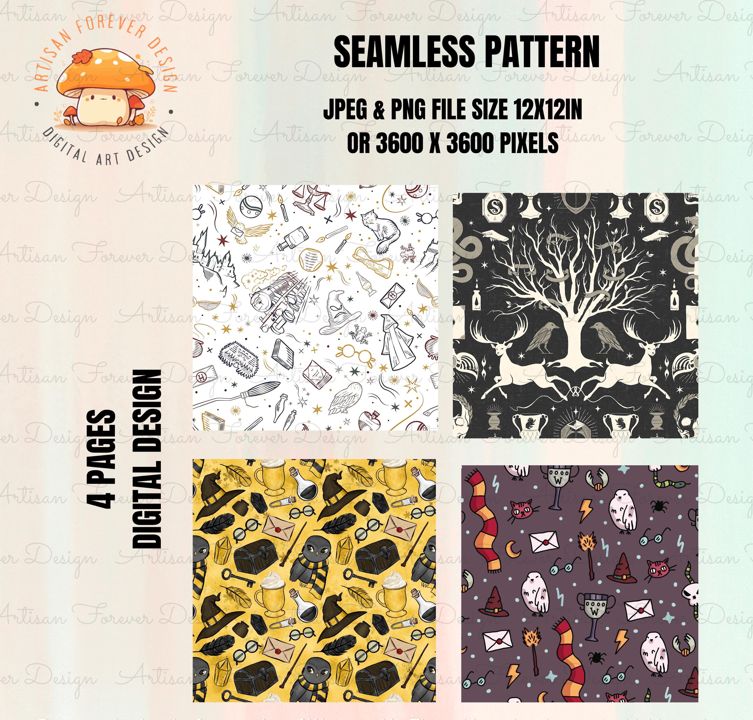 Harry Potter Digital Paper Pack: Wizard School DIY (digital Download ...