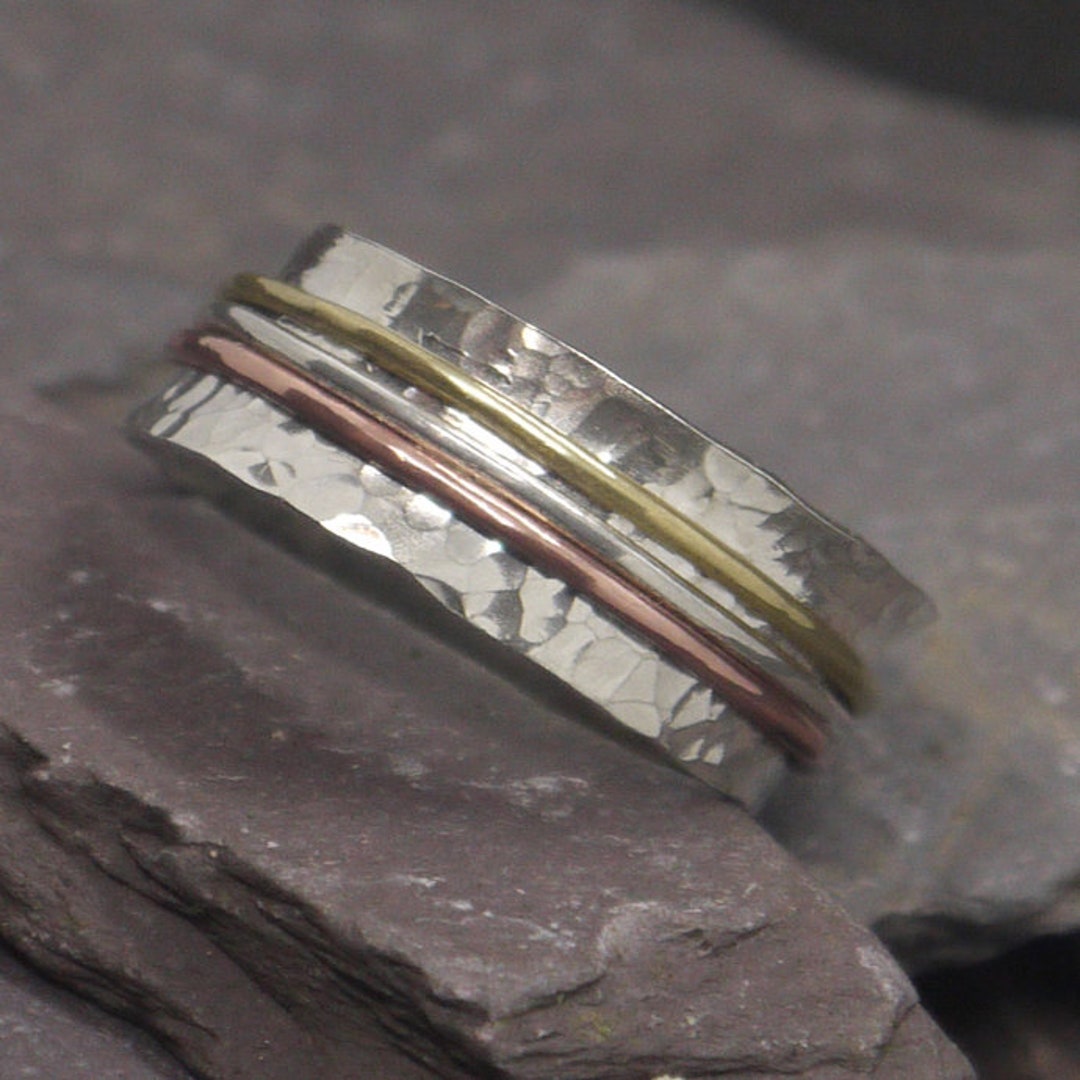 Tri Colour Spinning Ring - Etsy