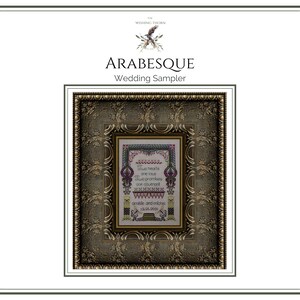 Arabesque Art Deco Wedding Sampler Cross Stitch Pattern PDF, Counted ...