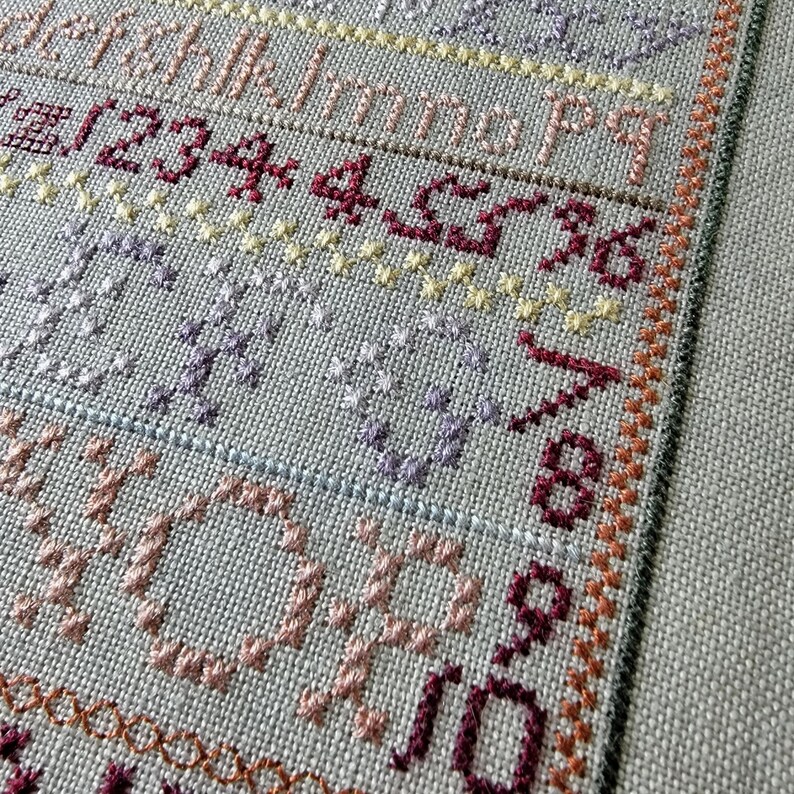 Hannah Rider 1781 Sampler PDF Chart, Cross Stitch Pattern, Counted ...