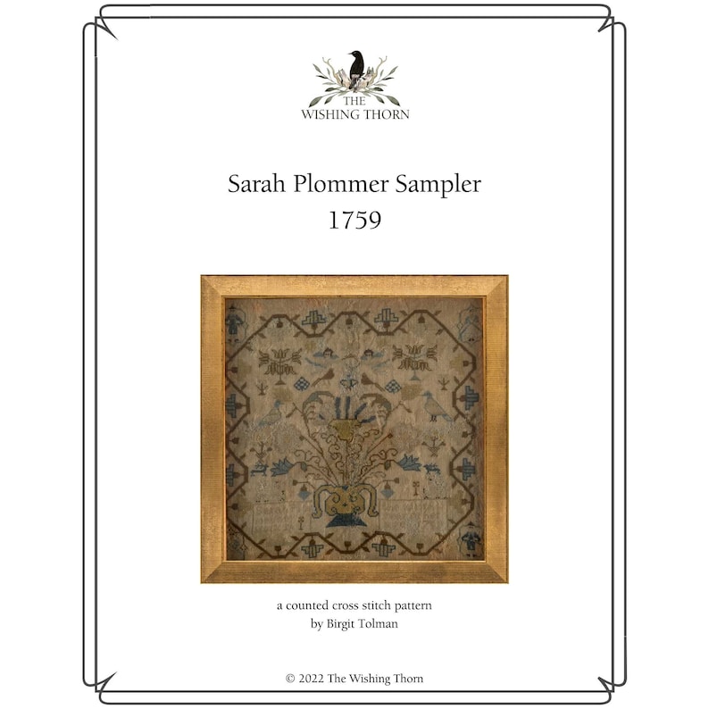 Sarah Plommer Reproduction Sampler 1759 Pattern PDF Counted - Etsy