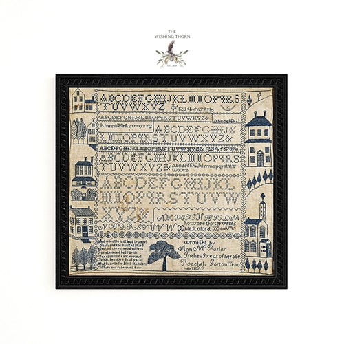 Ann Mcfarlan Reproduction Sampler 1827 Blue Pattern PDF - Etsy