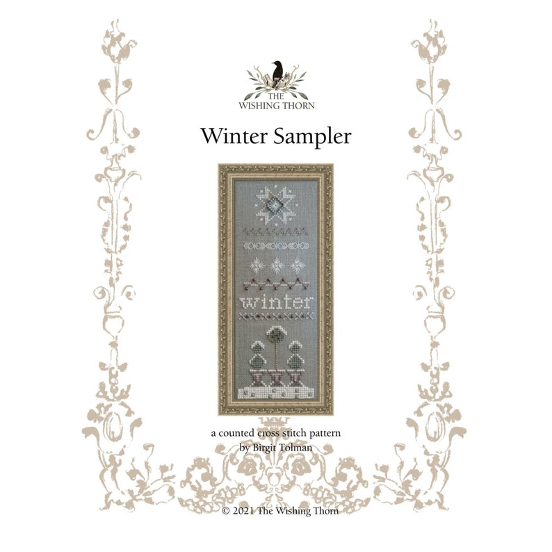 Printed Version of Winter Sampler Cross Stitch Pattern Frosty - Etsy