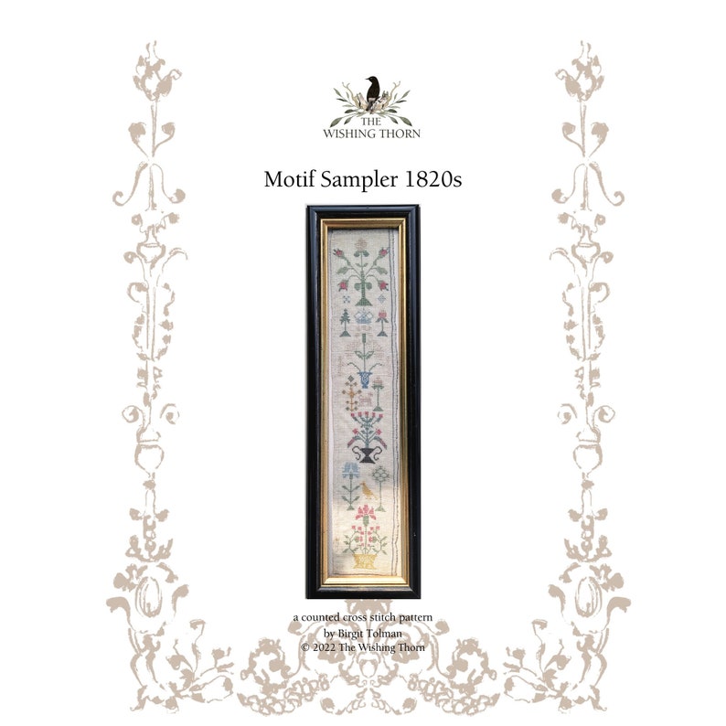 Motif Sampler 1820s Reproduction, Cross Stitch Pattern PDF, Counted ...