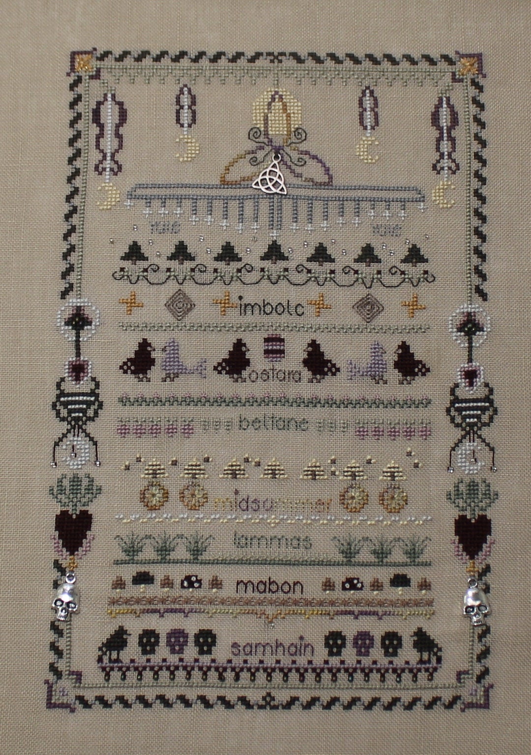 Wheel of the Year Cross Stitch Pattern PDF Pagan, Ancient Pagan ...