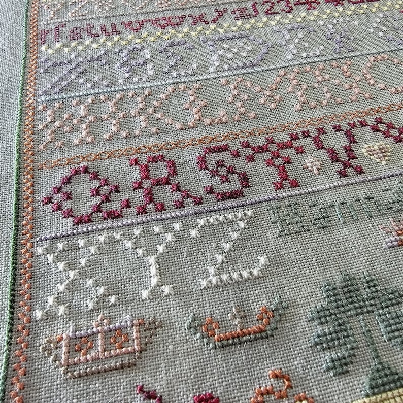 Hannah Rider 1781 Sampler PDF Chart, Cross Stitch Pattern, Counted ...