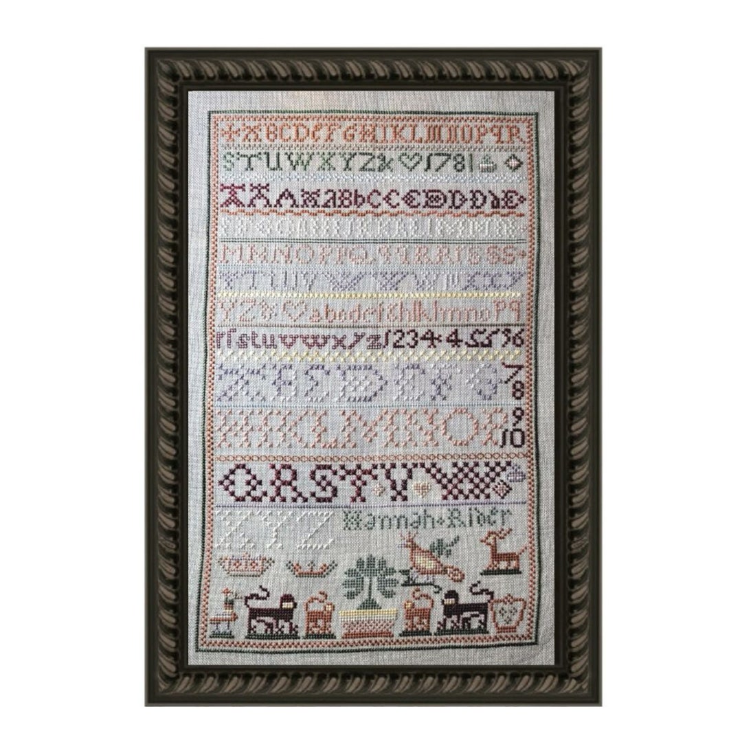 Hannah Rider 1781 Sampler PDF Chart, Cross Stitch Pattern, Counted ...