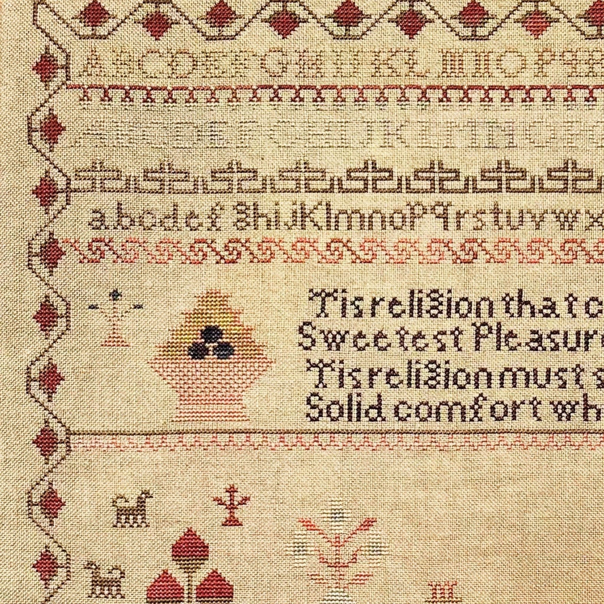 Ada Davies 1852 Sampler Pattern PDF, Welsh Sampler Cross Stitch Pattern ...