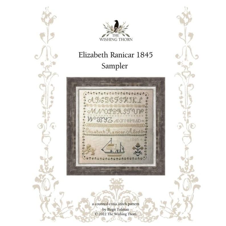 Elizabeth Ranicar 1845 Sampler Reproduction Cross Stitch - Etsy