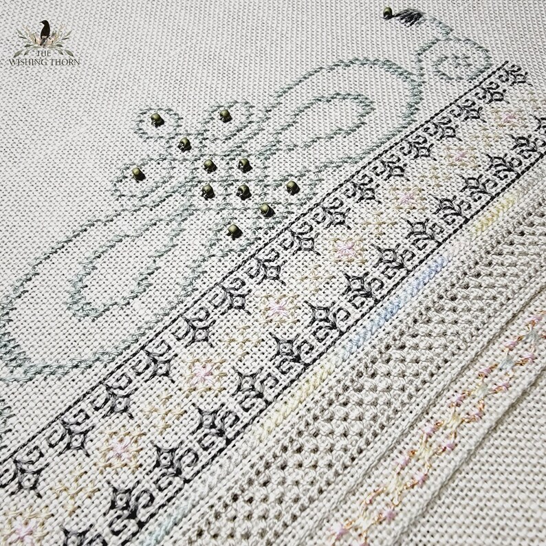 Spun Silk Band Sampler PDF Graph, Specialty Stitches Linen Needlework ...