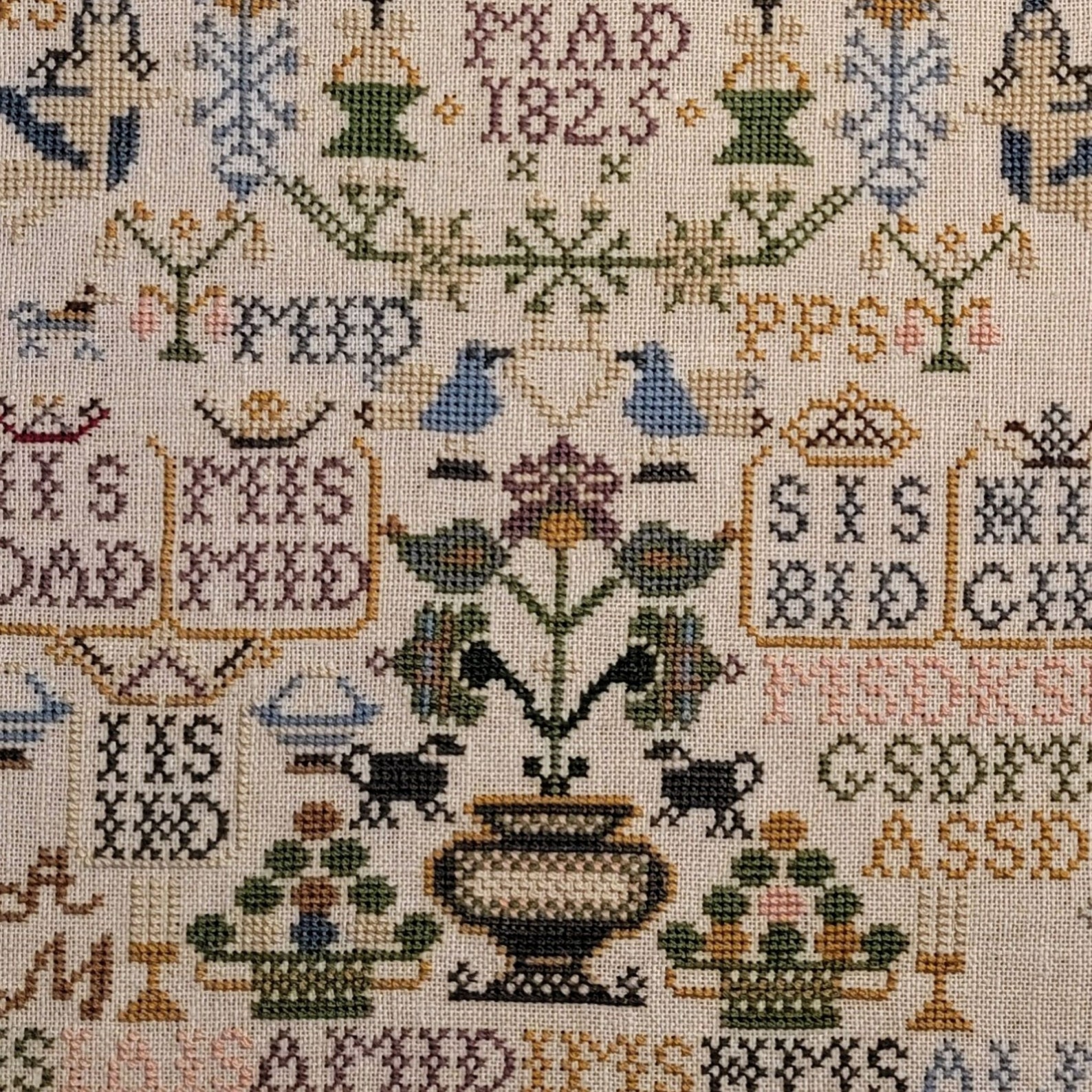 Ane Margrete Olsdatter 1810 Sampler Pattern PDF, Cross Stitch Pattern ...