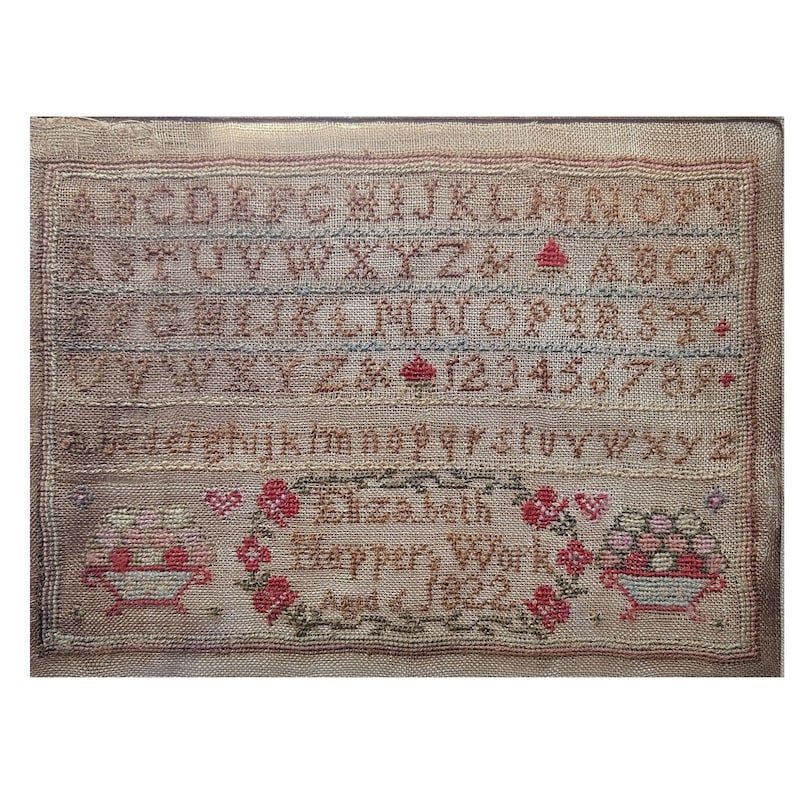 Elizabeth Hepper 1822 Sampler Cross Stitch Pattern, Counted Thread ...