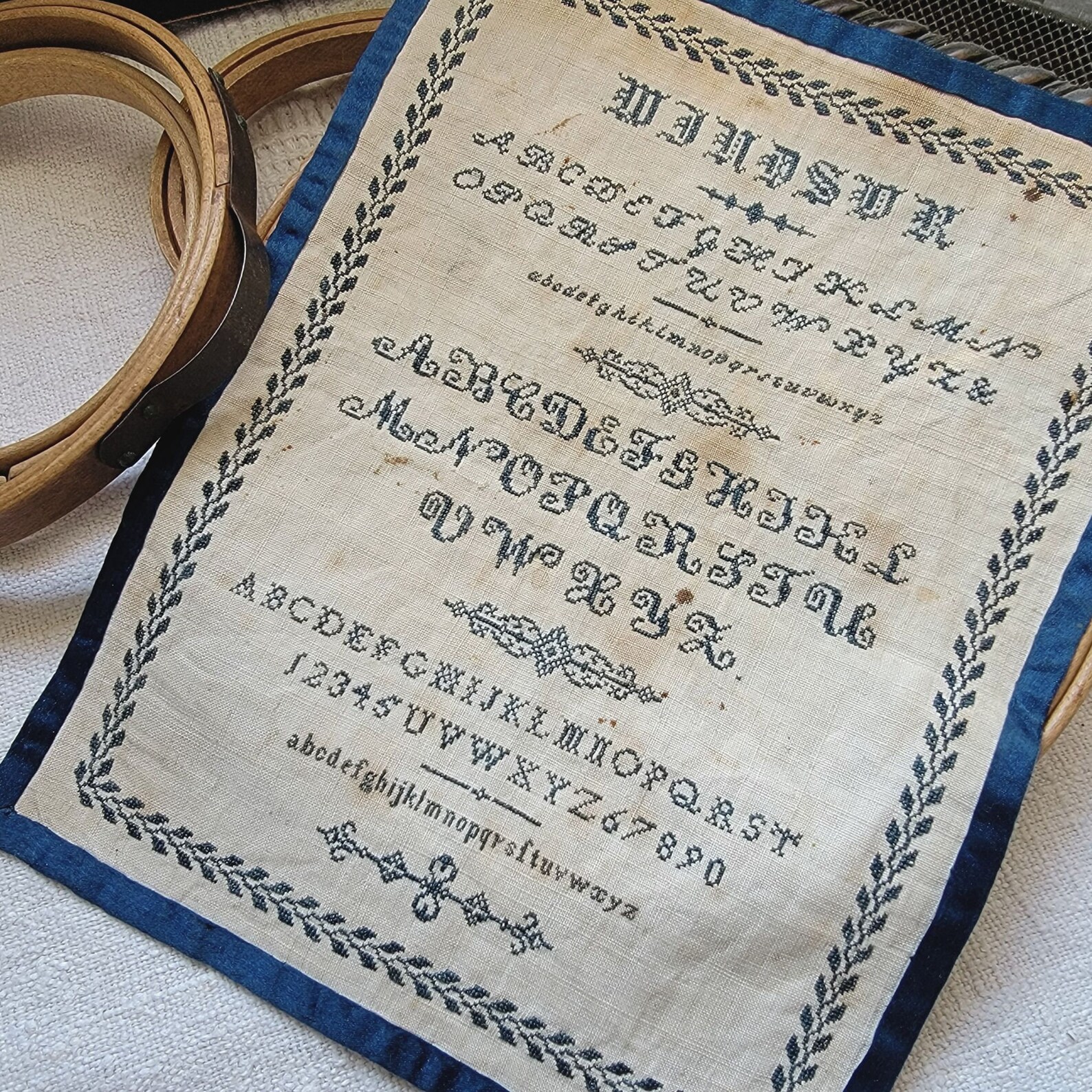 Windsor Sampler 1820s Cross Stitch Pattern PDF, Counted Thread Instant ...
