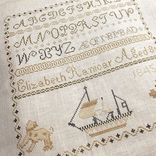 Elizabeth Ranicar 1845 Sampler Reproduction Cross Stitch - Etsy