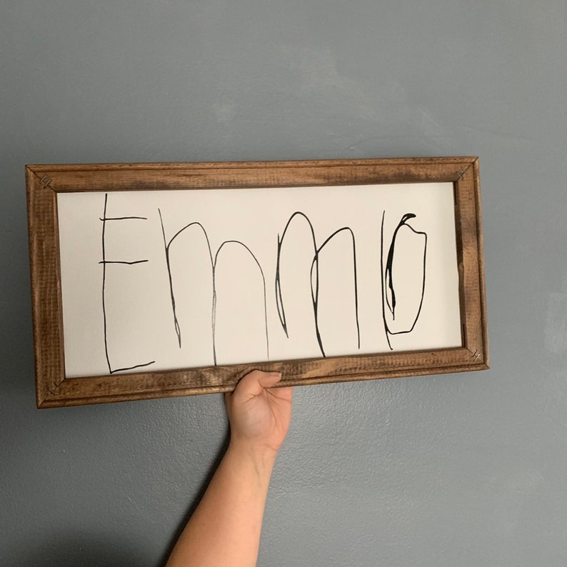 Kid's Actual Handwriting Sign Canvas - Etsy
