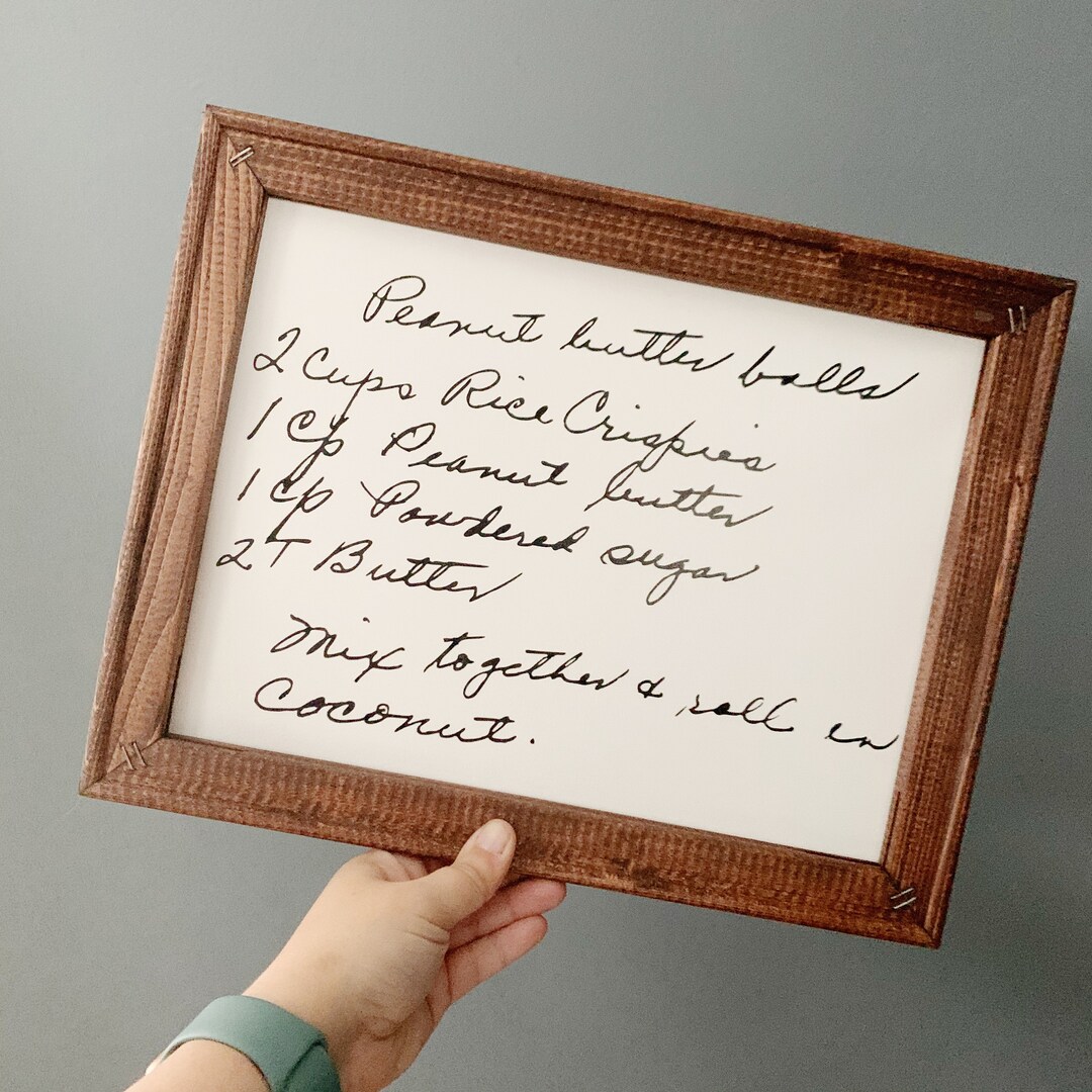 Handwriting Custom Recipe | Canvas - Etsy