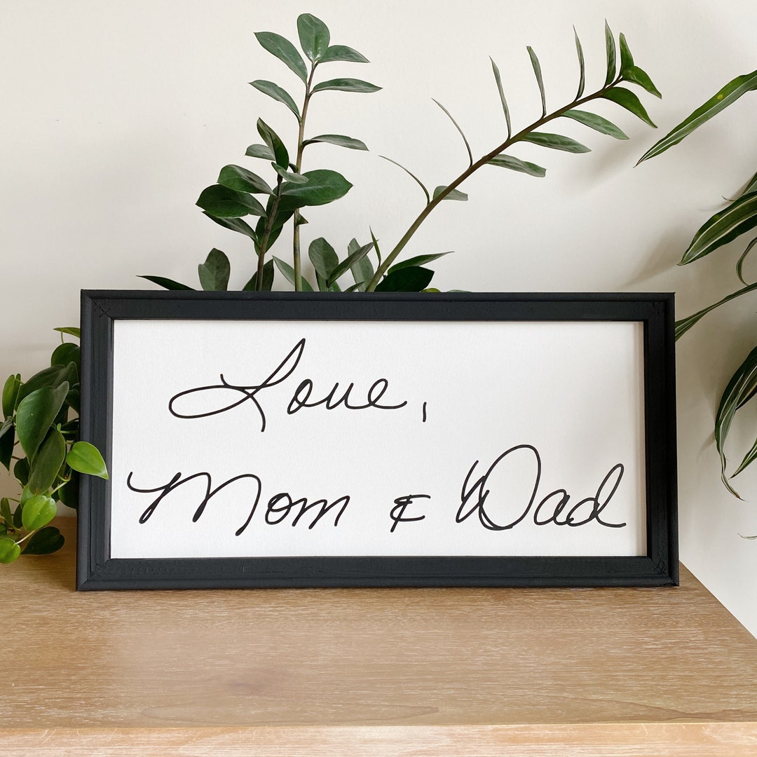 Custom Handwriting Sign *ACTUAL HANDWRITING TRANSFERRED* | 20"x10 ...