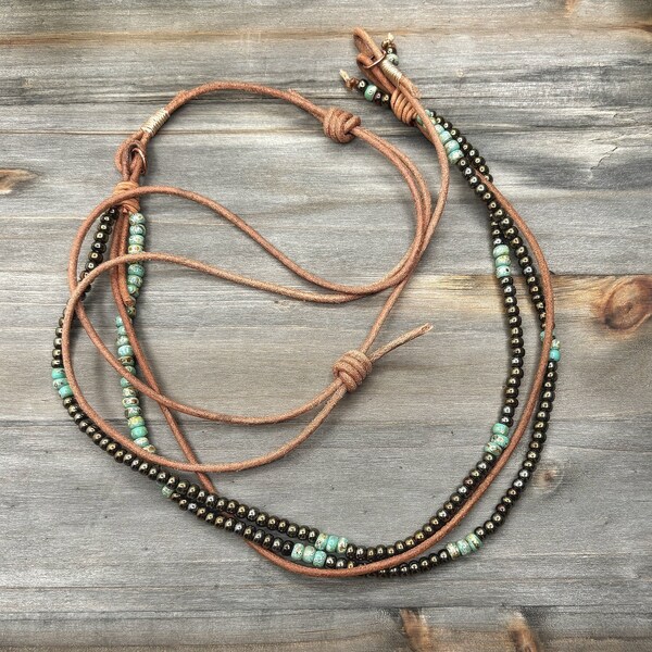 Beaded Leather - Etsy