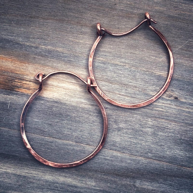 Copper Wire Earrings - Etsy