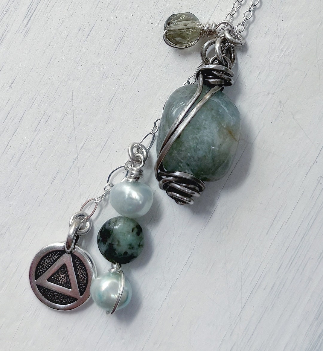 AA Unity Symbol Pendant Recovery Sober Gift AA Sobriety Jewelry 12 ...