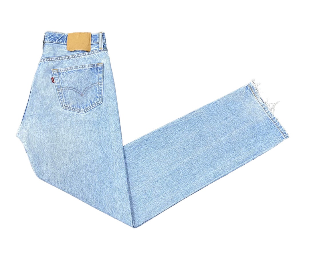 Levis 501 Jeans 90s Light Blue Washed Straight Leg Jeans Men - Etsy