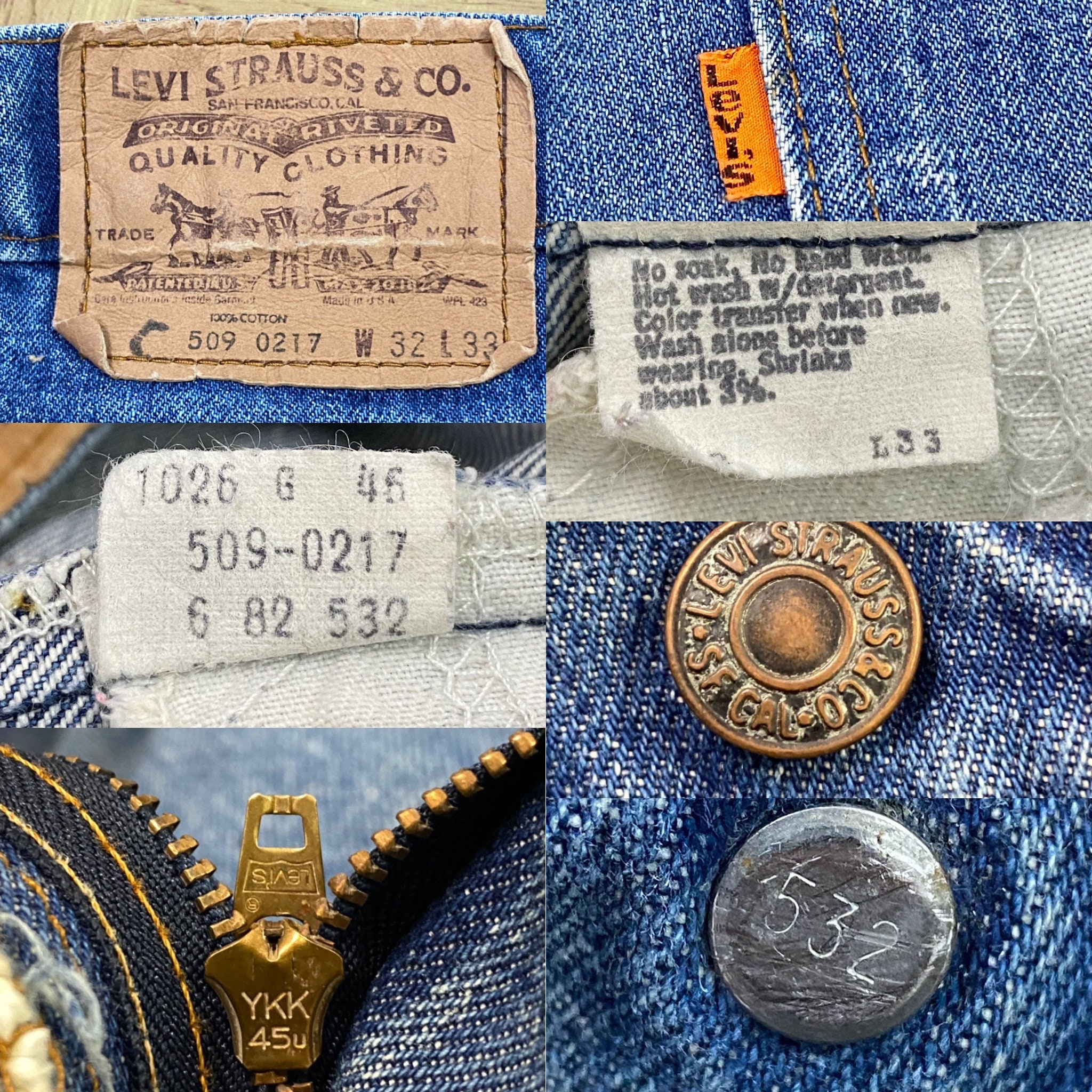 Levis 509 Jeans 80er Orange Tab Mittelblau Gerades Bein Herren - Etsy.de