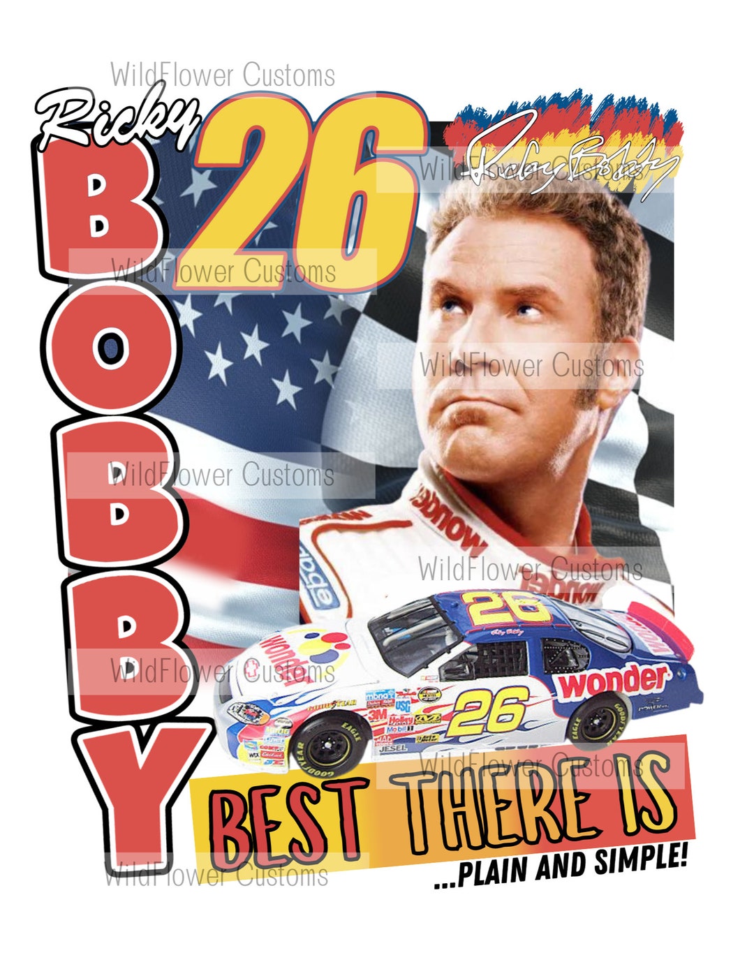 Ricky Bobby PNG, Nascar PNG, High Quality PNG - Etsy Canada