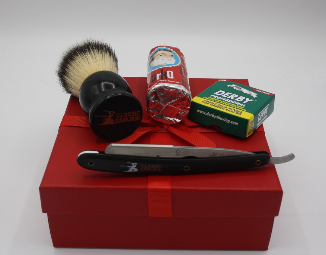 Classic Samurai Straight Razor Shaving Set - Etsy