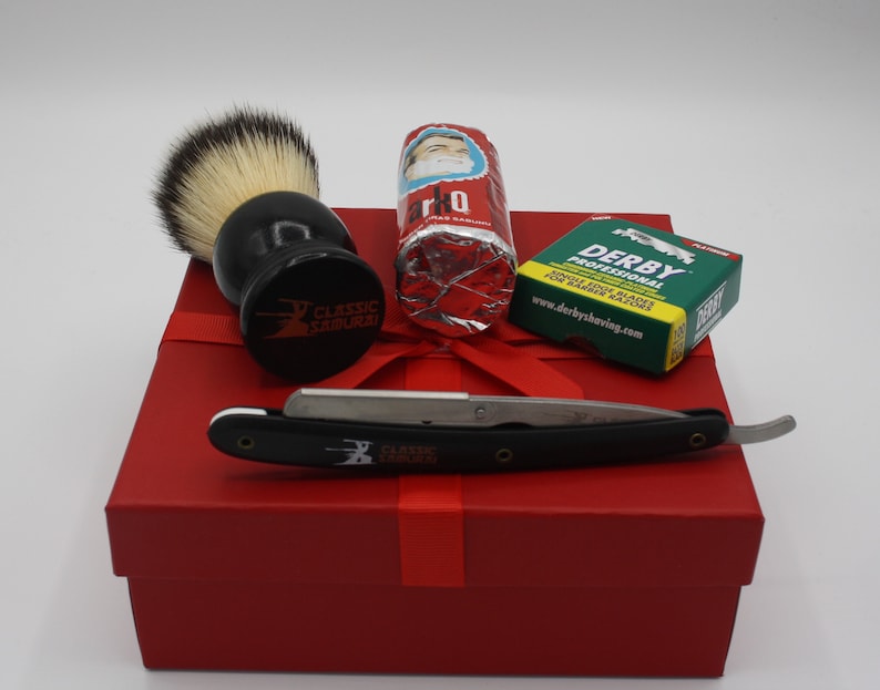 Classic Samurai Straight Razor Shaving Set - Etsy