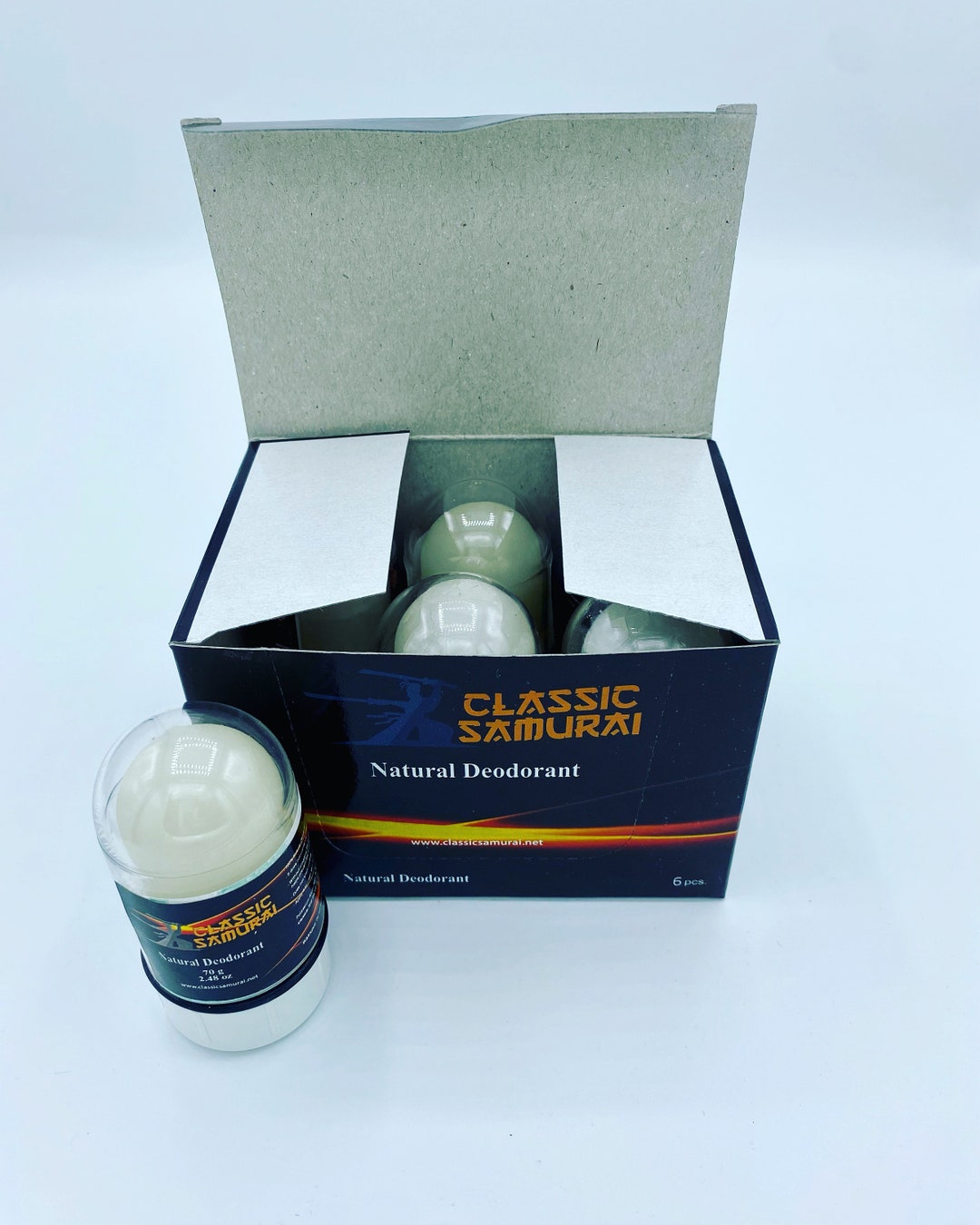 Classic Samurai Roll on Deodorant Alum Stone 100% Natural 2.5 Oz - Etsy