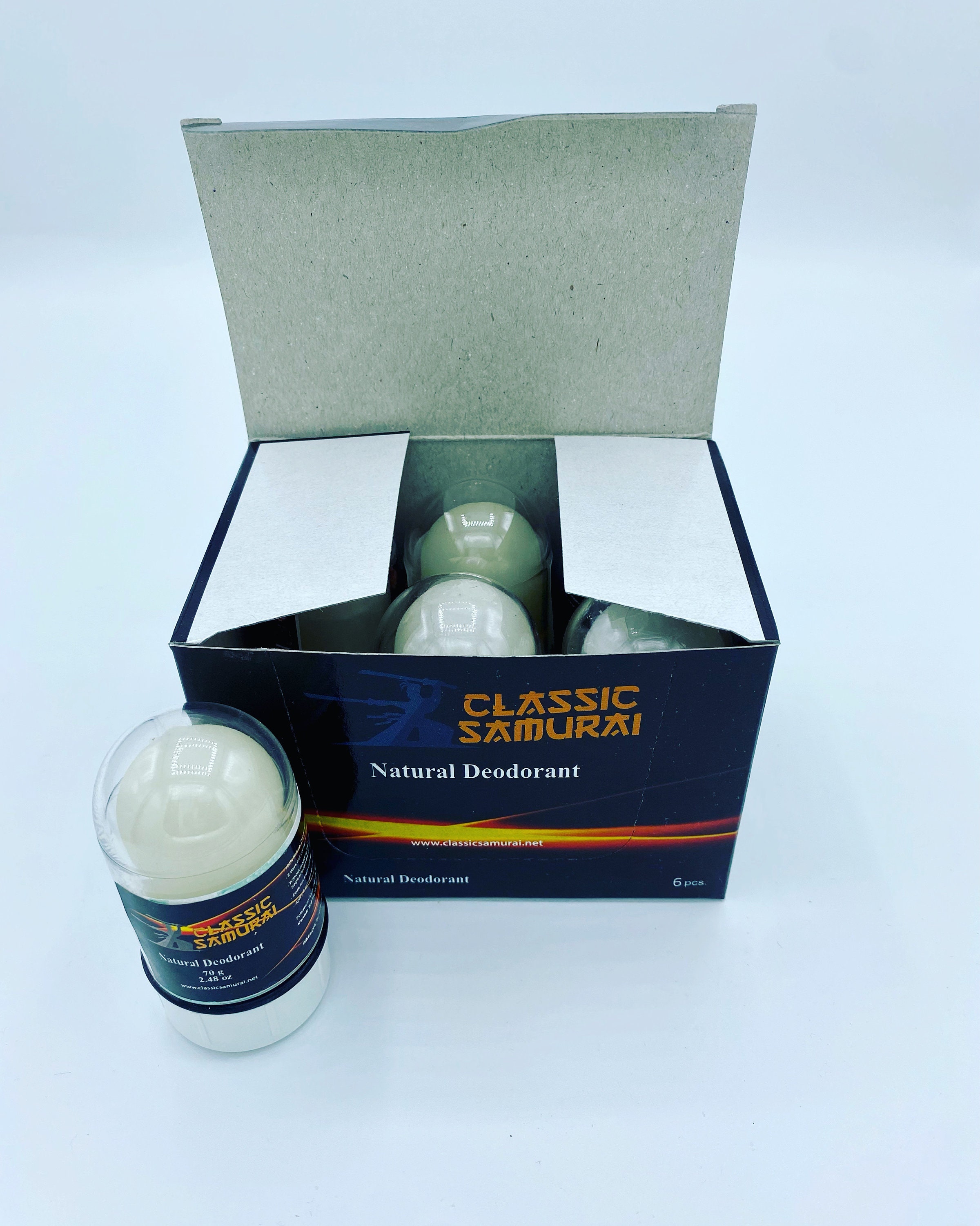 Classic Samurai Roll on Deodorant Alum Stone 100% Natural 2.5 Oz - Etsy