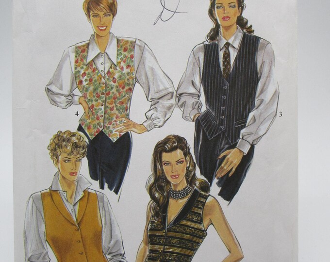 New Look Vest Pattern Easy 2 Hour Vest Pattern Sizes 6 to 16 Uncut ...