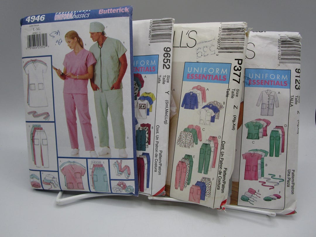 Uniform Patterns Scrubs Patterns Choice of 4 Various Sizes and Styles ...