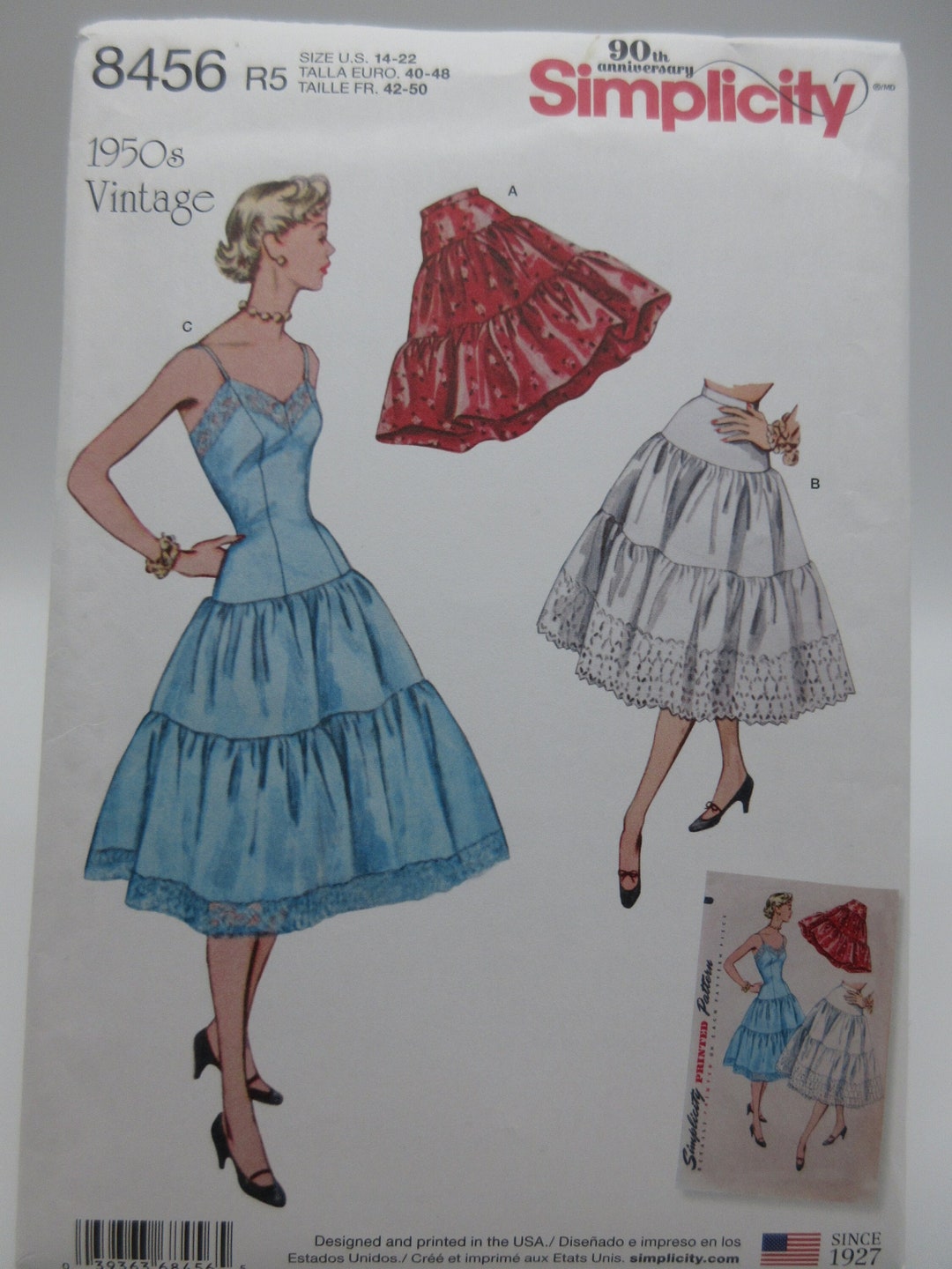New 1950s Slip Petticoat Pattern Simplicity 8456 Uncut Factory - Etsy