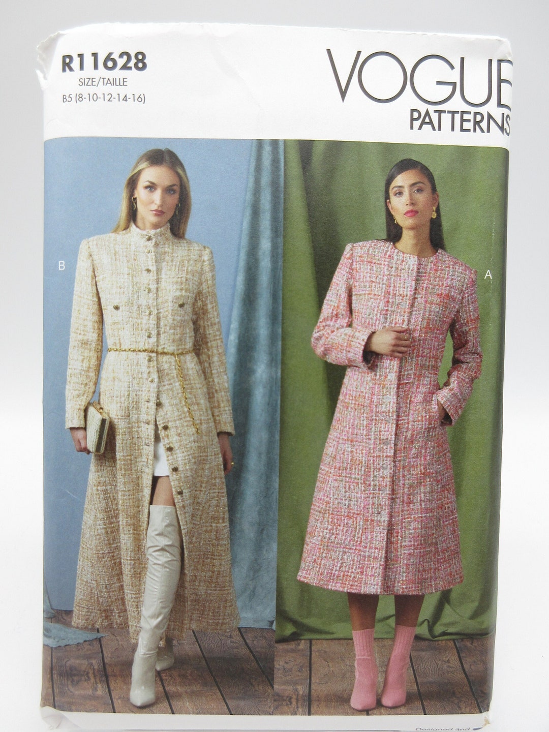 Vogue Uncut Semi-fitted Coat Pattern in 2 Lengths for Spring or Fall ...