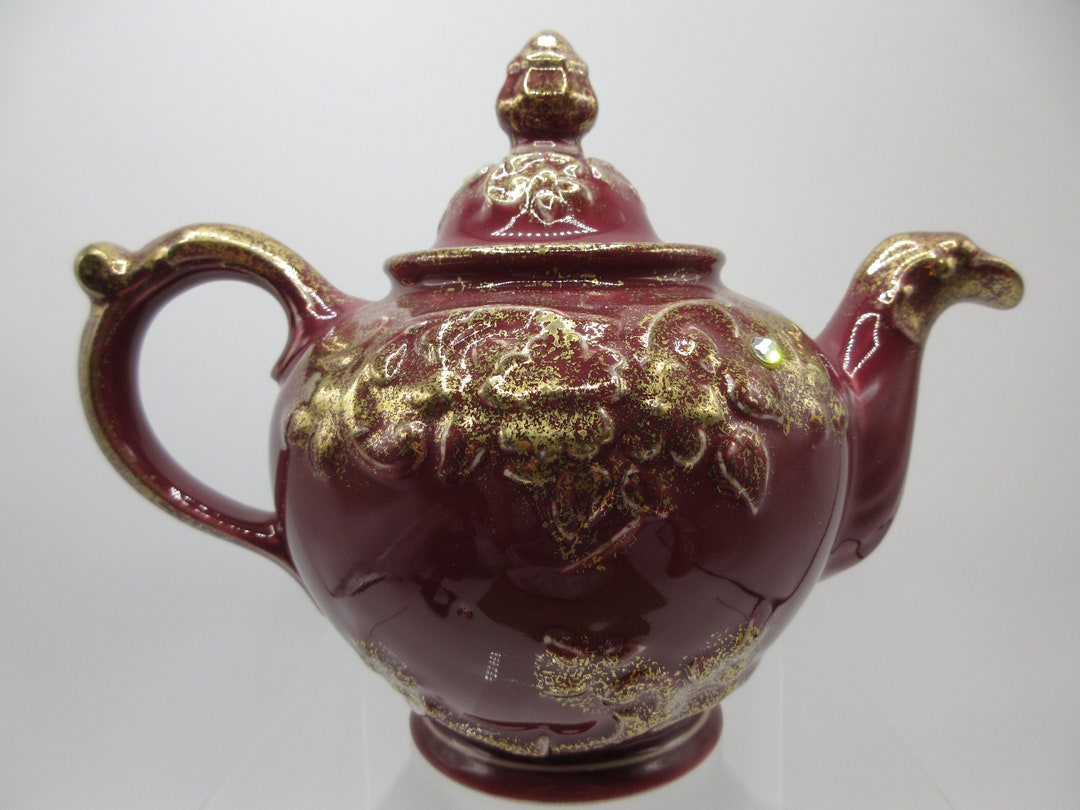 Hall Thorley Regal Teapot Maroon Vintage Brilliant Dickens Teapot Gift ...