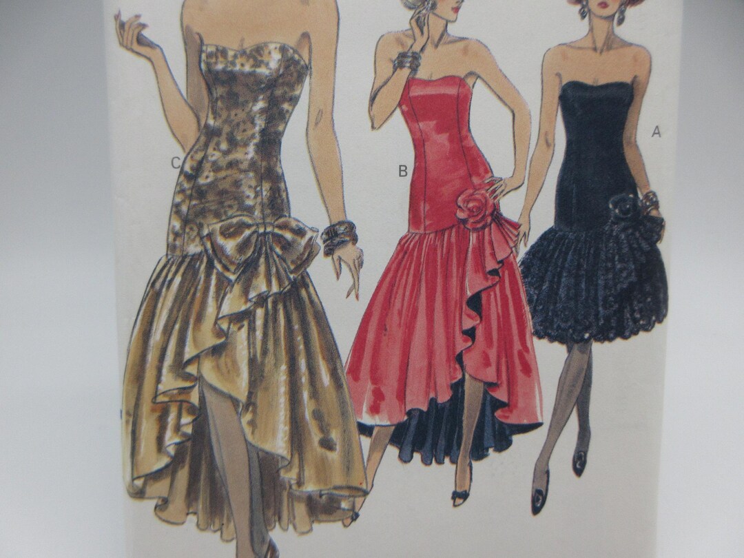 Vogue Event Dress 6 8 10 Bust 30.5-32.5" Strapless Boned Bodice Uncut ...