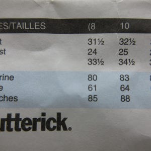 Butterick Easy Dress Six Styles Sizes 8 10 12 Bust 31 1/2 to 34 Inches ...